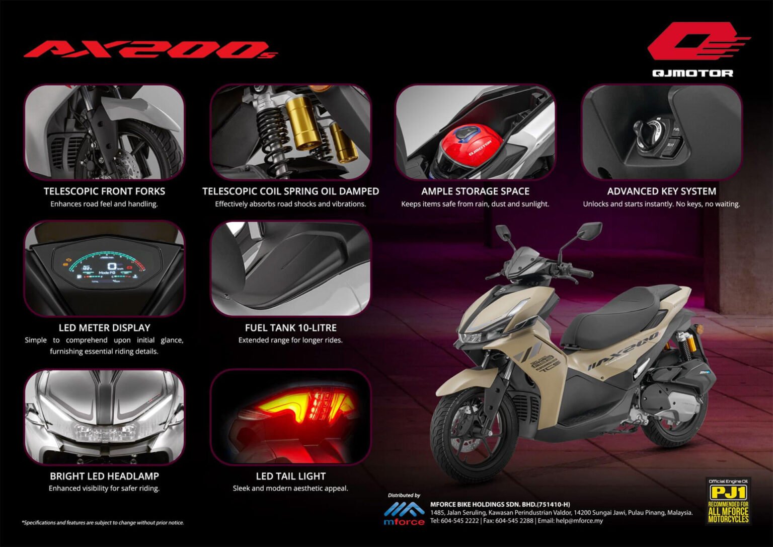 QJMOTOR Introduces The Compact And Sporty AX200S Scooter To The ...